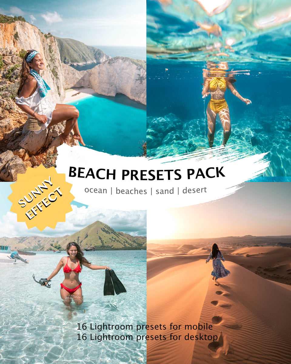 BEACH PRESETS (+ sunny effect) desktop & mobile – Destination Chaser